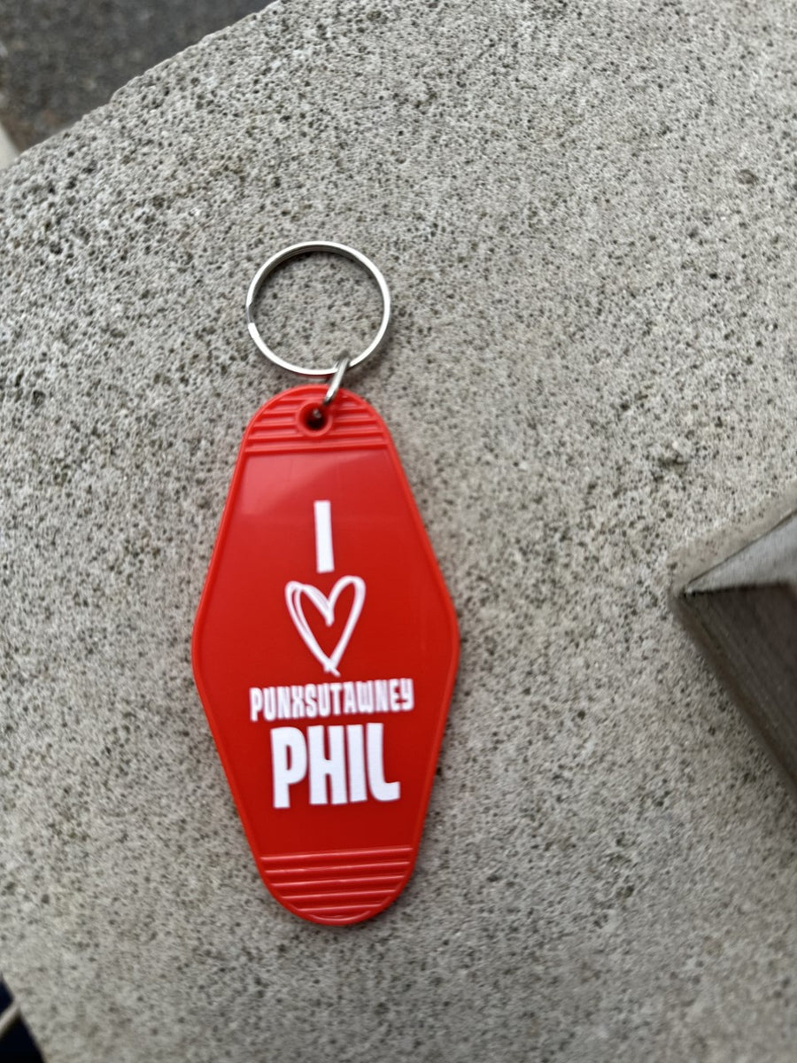 Punxsutawney Phil Vintage Motel Keychain – Punxsutawney Groundhog Club