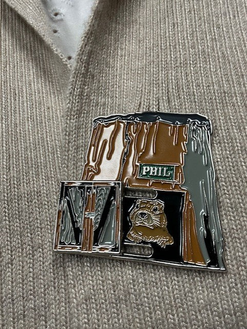 Punxsutawney Phil Slider Stump Pin – Punxsutawney Groundhog Club